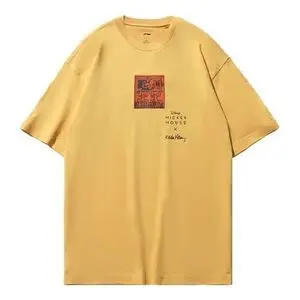 LI-NING X Disney Mickey X Keith Haring Tee 'yellow Black - Light Yellow/black