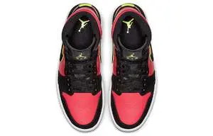 JORDAN 1 Retro Mid Sneakers - Black/volt/hot Punch