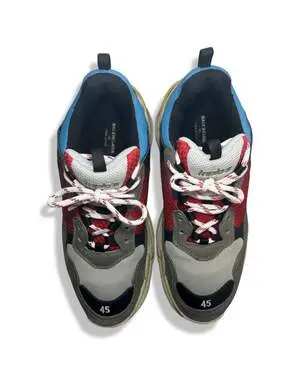 Balenciaga Triple S Sneakers - Grey/blue/red