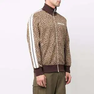 Palm Angels Leopard Print Track Jacket - Brown/white