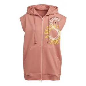 Adidas Logo Alphabet Printing Pattern Zipper Hooded Sleeveless - Default Colorway
