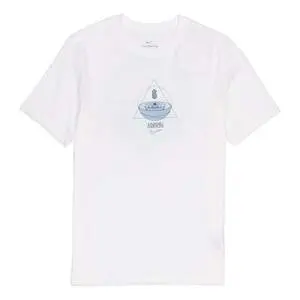 Nike Kyrie Irving Alphabet Pattern T-shirt 'white - White/blue