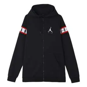 JORDAN Air Sports Zip-up Hooded Jacket - Black