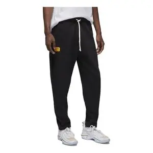 JORDAN Solid Color Velvet Legged Pants - Black