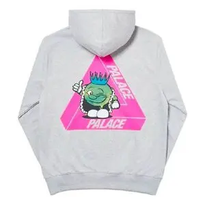 PALACE Graphic Print Hoodie - Grey