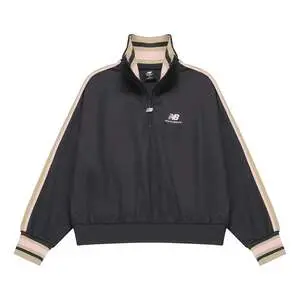 NEW BALANCE Half Zip Sweatshirt - Black/pink/beige