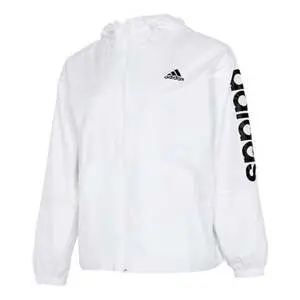 Adidas Oversized Logo Windbreaker Jacket - White/black