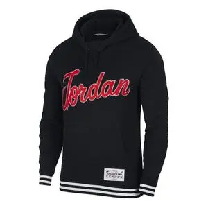 JORDAN Sportswear Large Alphabet Hooded Sports Black - Multi-color