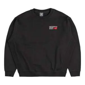 NEW BALANCE Athletics Premium Logo Crew Relaxed Fit Sweatshirt Asia Sizing - Black
