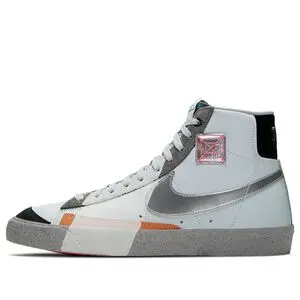 Nike Blazer Mid '77 Vintage "shanghai" High Top Sneakers - White/gray/orange