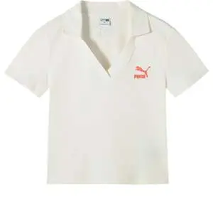 PUMA Logo Polo Shirt - Beige/red