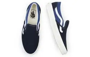 VANS Classic Slip-on Sidestripe Navy Sneakers - Blue/white