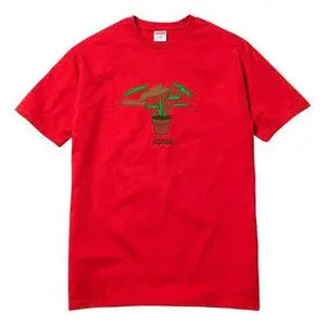 Supreme Fw17 Plant Tee Pale Bonsai Printing Short Sleeve - Red