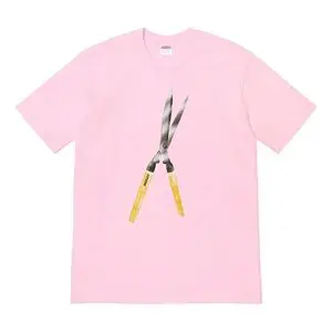 Supreme Ss19 Shears Tee Large Scissors Printing Short Sleeve - Pink