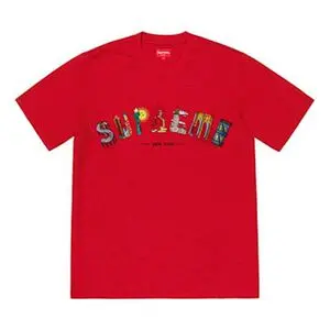 Supreme Ss19 City Arc Embroidered Logo Short Sleeve - Red