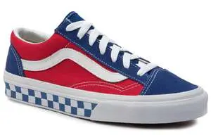 VANS Style 36 Bmx Checkerboard Low Top Sneakers - Red/blue/white