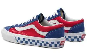 VANS Style 36 Bmx Checkerboard Low Top Sneakers - Red/blue/white