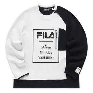 FILA X Mihara Yasuhiro Lettrer Printed Pullover - White/black