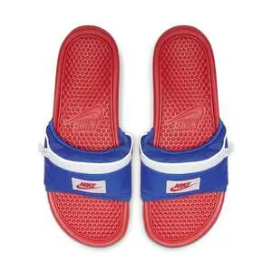Nike Benassi Jdi Fanny Pack Slides - White/blue/red
