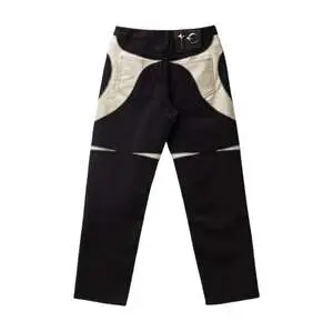 THUG CLUB Tc Leather Denim Pants