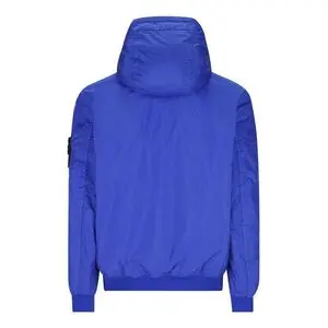Stone Island Logo Patch Hooded Track Jacket - Blue