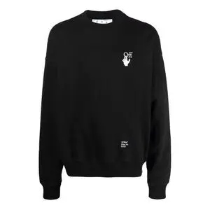 Off-White Logo Caravaggio Arrow Crewneck Sweatshirt - Black