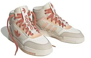 Adidas Drop Step Xl High Top Sneakers - Cream/orange