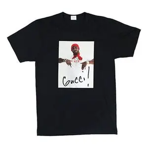 Supreme Fw16 Gucci Mane Tee Character Printing Short Sleeve - Black