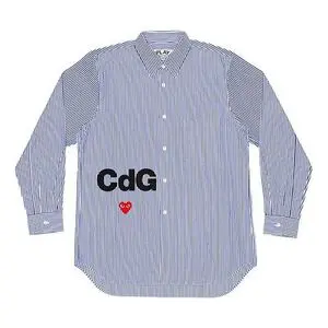 Play Comme Des Garcon X Cdg Striped Shirt - Blue
