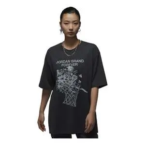 JORDAN Oversized Graphic T-shirt - Off Noir