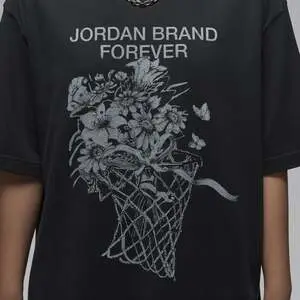 JORDAN Oversized Graphic T-shirt - Off Noir