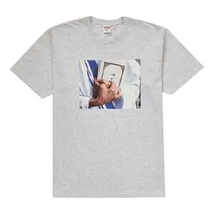Supreme Fw19 Week 7 Bible Tee Printing Short Sleeve - Light Grey