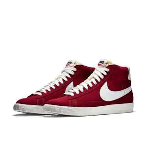 Nike Blazer High Top Suede Sneakers - Red
