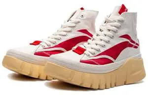LI-NING High Top Lace-up Lug Sole Sneakers