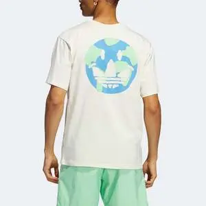 Adidas Originals Happy Earth T-shirt 'non Dyed - White/blue