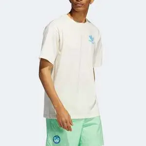 Adidas Originals Happy Earth T-shirt 'non Dyed - White/blue