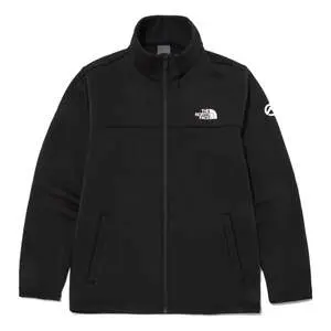 The North Face Brushed Fleece Zip Up Jacket - Black