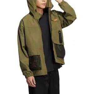 Adidas Originals Logo Print Hooded Jacket
