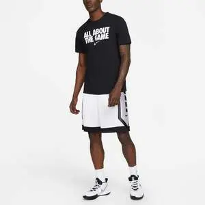 Nike Alphabet Printing Solid Color Round Neck Pullover Short Sleeve Black T-shirt