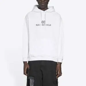 Balenciaga Bb Pixel Hoodie - White