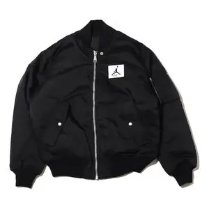 JORDAN Air Essentials Statement Varsity Bomber Jacket - Black/sail