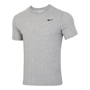 Nike Dri-fit Sports Training Short Sleeve T-shirt - Gray