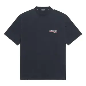 Balenciaga Political Campaign T-shirt Large Fit - Washed Black