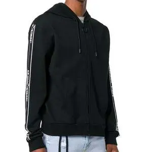 Off-White Zip-up Stripe Fleece Hoodie