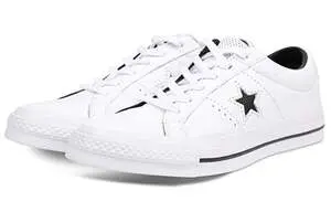 CONVERSE One Star Perforated Leather Low Top Sneakers - White/black