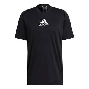 Adidas Adidas Logo Printing Training Sports T-Shirt Black