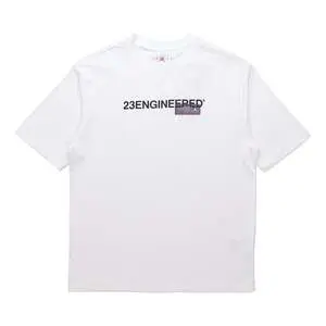 JORDAN 23 Engineered Alphabet Printing Sports Training Short Sleeve T-shirt - White