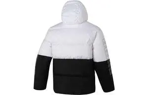 PUMA Colorblock Hooded Puffer Jacket - Black