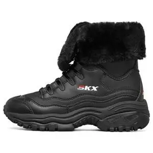 Sketchers Energy Lace-up Fur Trimmed Athletic Boots