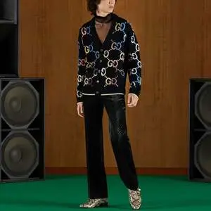 Gucci Gg Wool Jacquard Cardigan